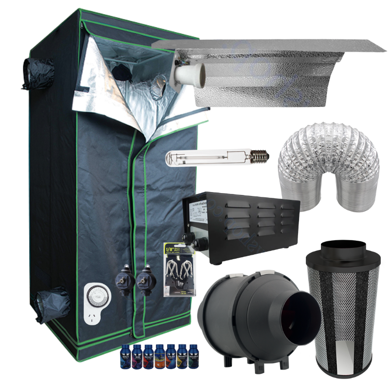 Home › Grow Tent Starter 800 x 1800mm Kit - 400w Light Set - 100mm Fan ...
