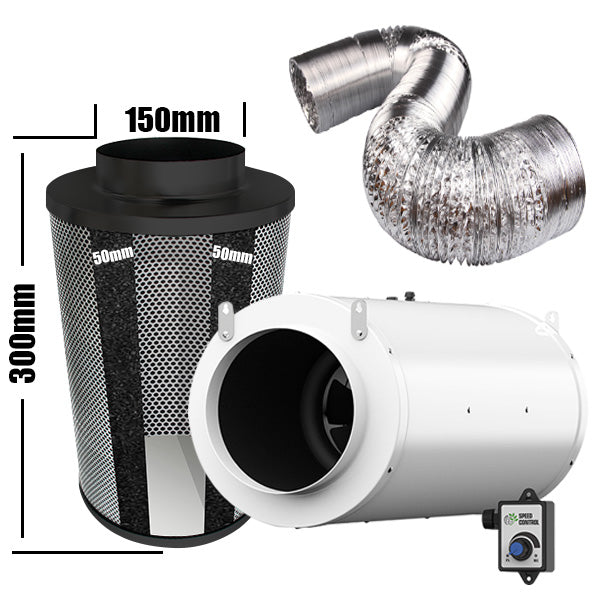 Home › Carbon Filter Kit 150mm x 300mm - Acoustic Silenced EC Mixed ...